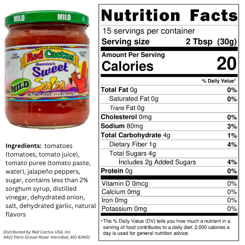 Red Cactus™ Mild Salsa Bulk Buy | Red Cactus™ | Salsas, cheeses, dips ...